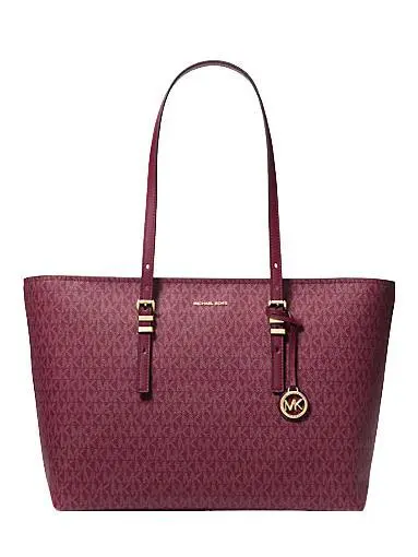 Michael Kors Quinn Large Signature Logo Tote Bag - Purple
