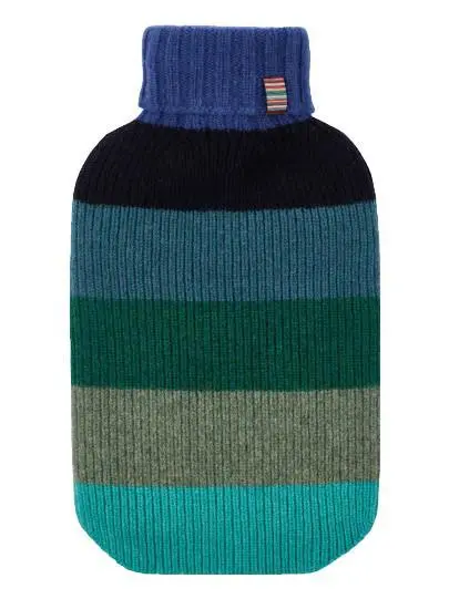Paul Smith Multistripe Lambswool Hot Water Bottle Cover - Blue