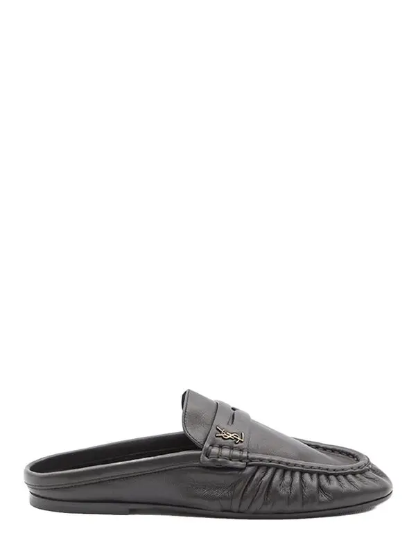 Saint Laurent Le Loafers Mules - Brown