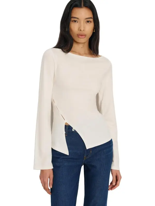 REFORMATION Nicola Knit Top - Ivory
