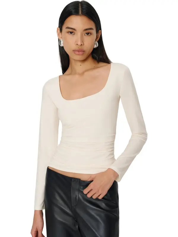 REFORMATION Kayla Knit Top - Ivory