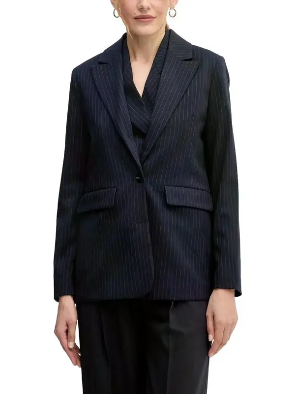 BENETTON Pinstripe Blazer - Blue