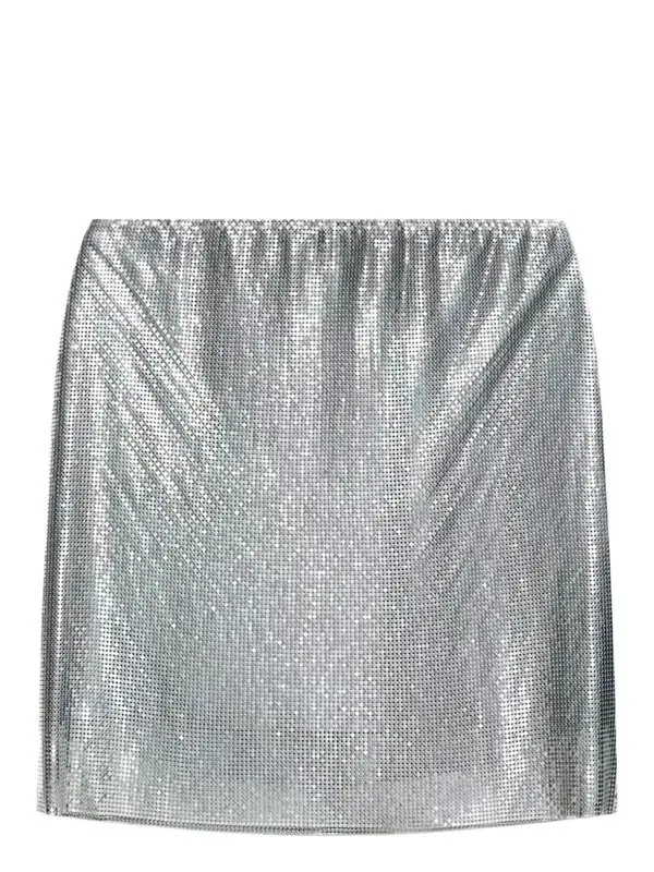 Versace Sequin-embellished Mini Skirt - Silver