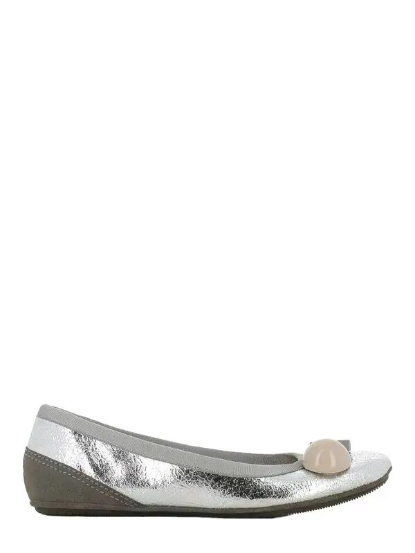 DOVE NUOTANO GLI SQUALI Becky Ballerina Flats - Silver