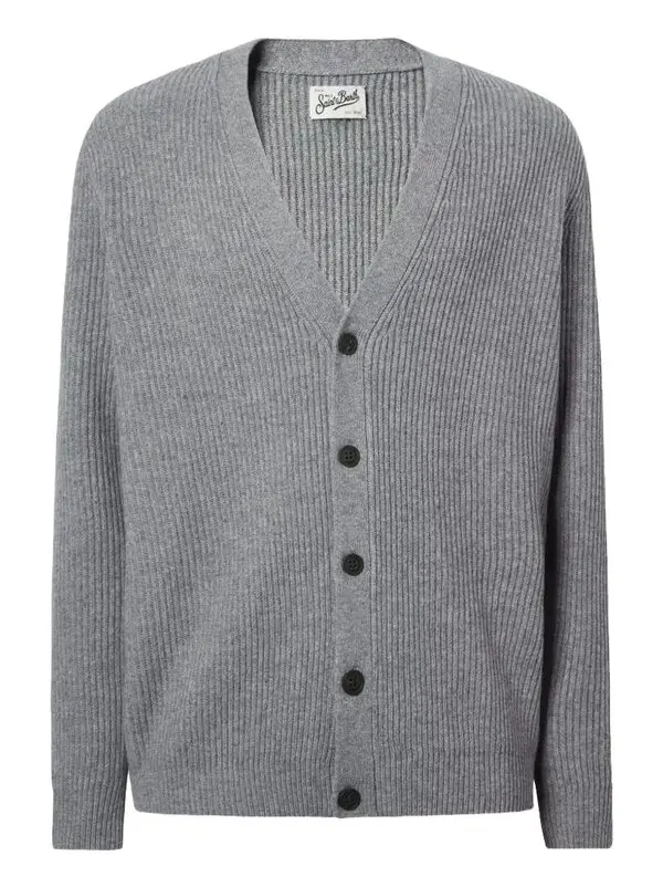 MC2 SAINT BARTH Herrison Ribbed Cardigan - Grey
