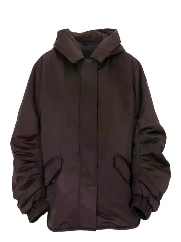 LEMPELIUS Hooded Padded Jacket - Brown