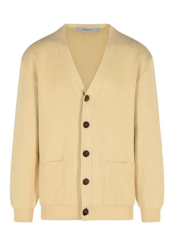 Golden Goose Cardigan In Cotton Blend - Beige