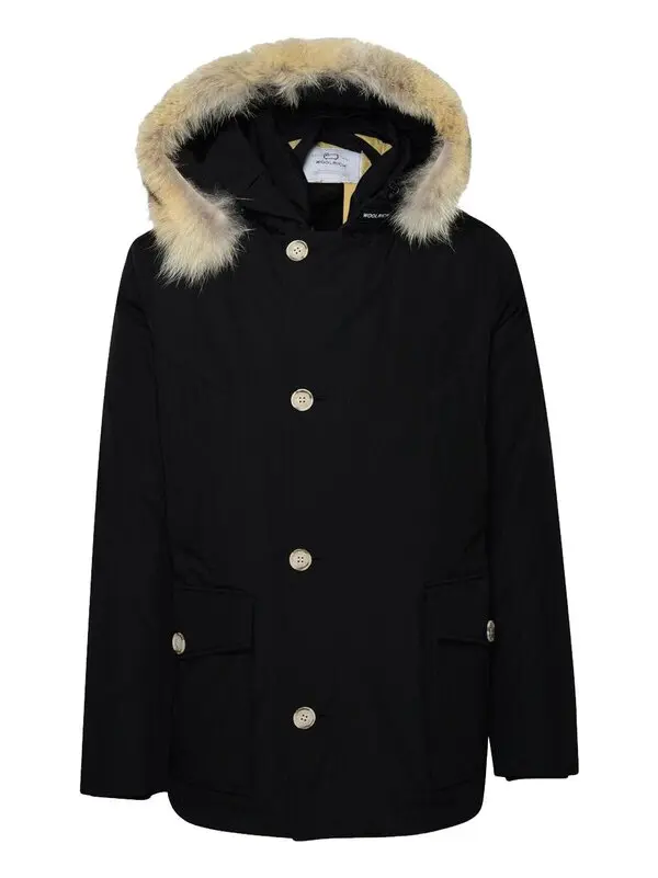 Woolrich Artic Anorak Cotton Blend Parka - Black