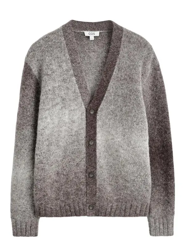 Cos Degrade Alpaca-blend Cardigan - Gray