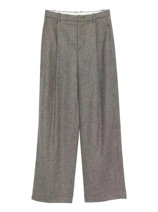 Vince Houndstooth-print Trousers - Brown