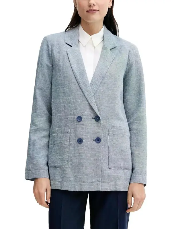 BENETTON Double-breasted Blazer - Blue