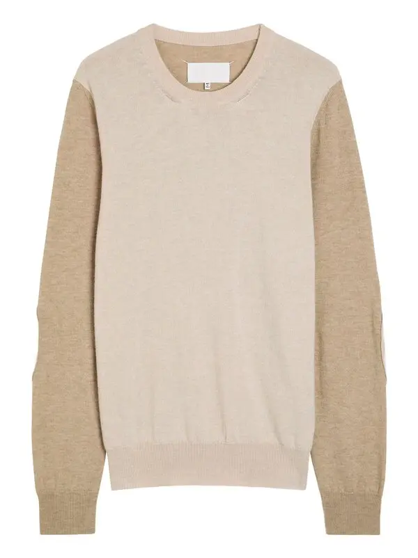 MAISON MARGIELA Paneled Wool Jumper - Beige