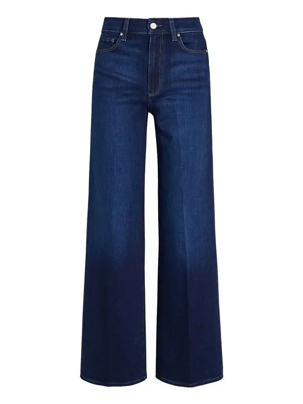 Paige Anessa Wide-leg Jeans - Dark Blue