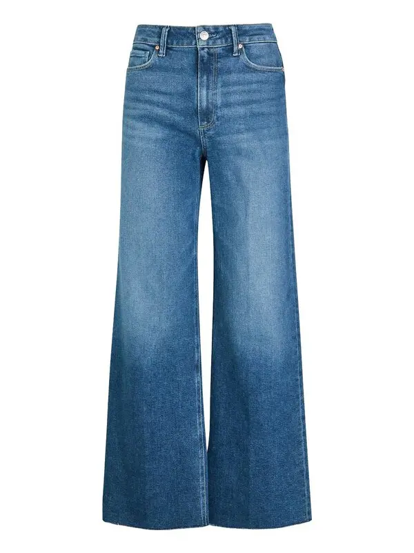 Paige Anessa Wide-leg Jeans - Dark Blue