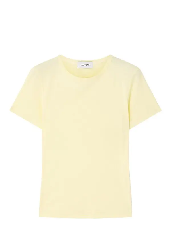 Matteau Cotton-jersey T-shirt - Yellow
