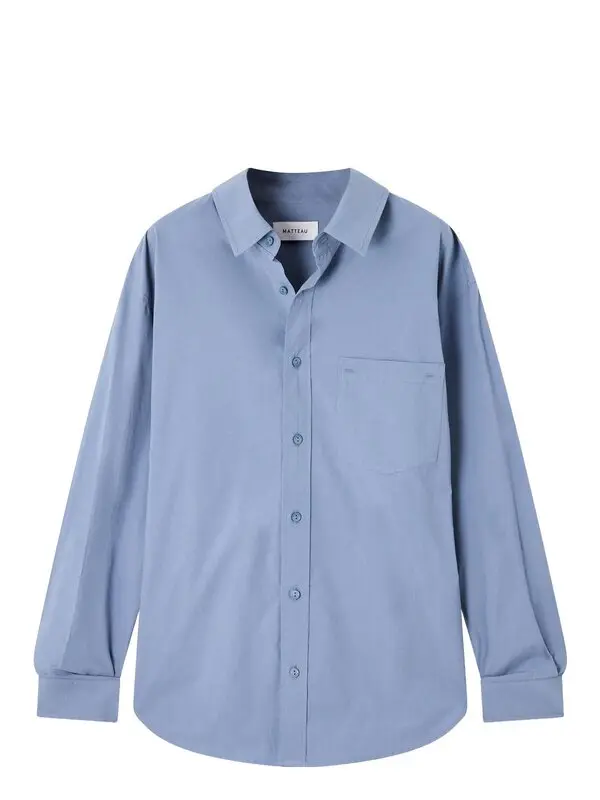 Matteau Organic Cotton-poplin Shirt - Blue