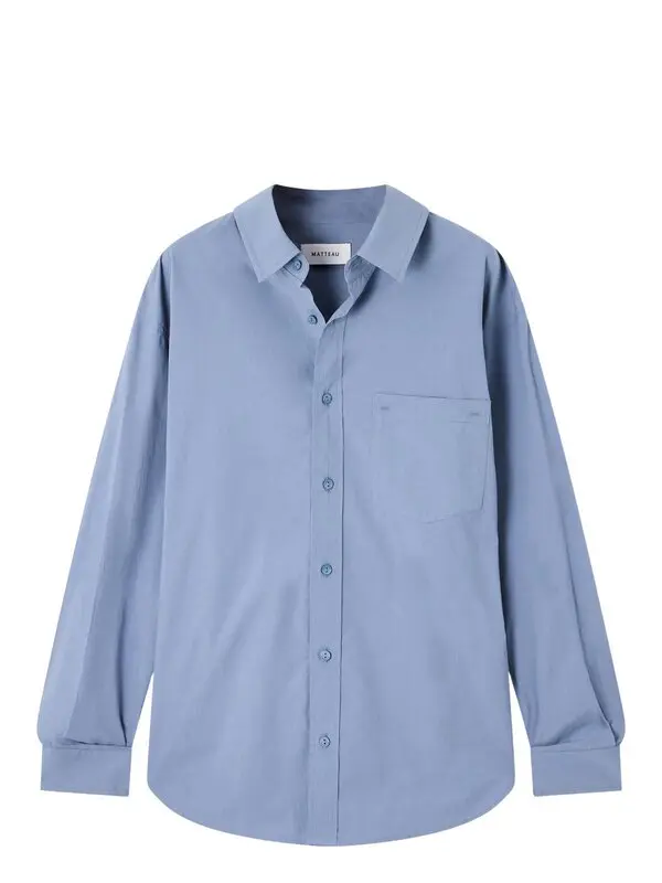 Matteau Organic Cotton-poplin Shirt - Blue