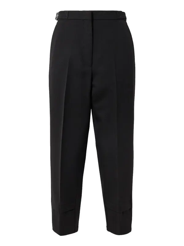 LANVIN Wool-twill Tapered Pants - Black