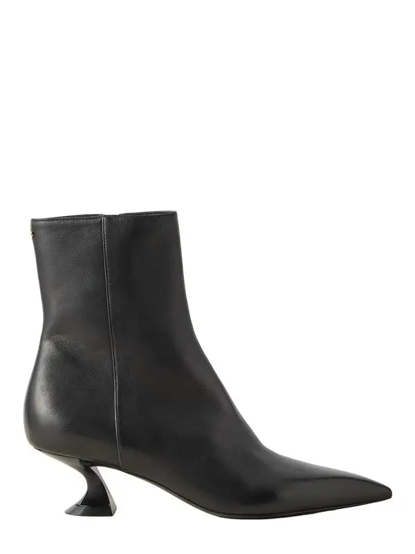 LANVIN Leather Ankle Boots - Black