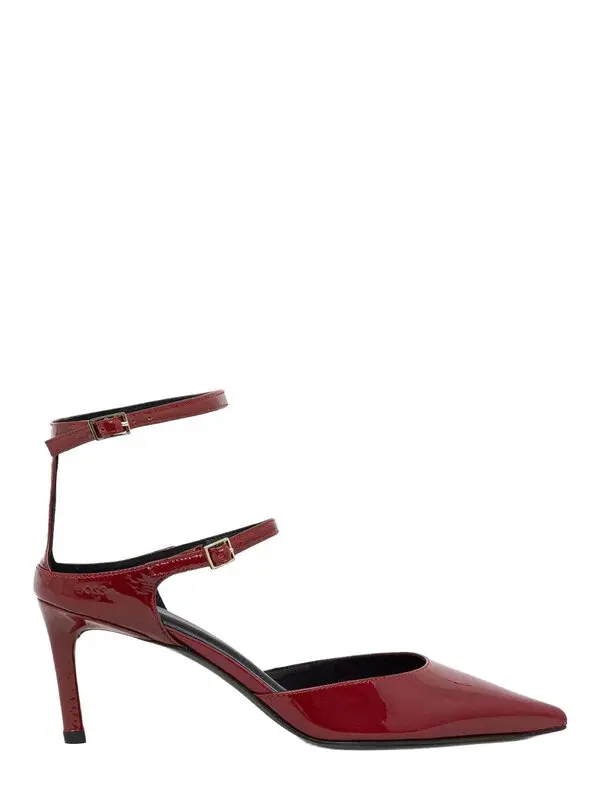 BOSS 70mm Ankle-strap Pumps - Red