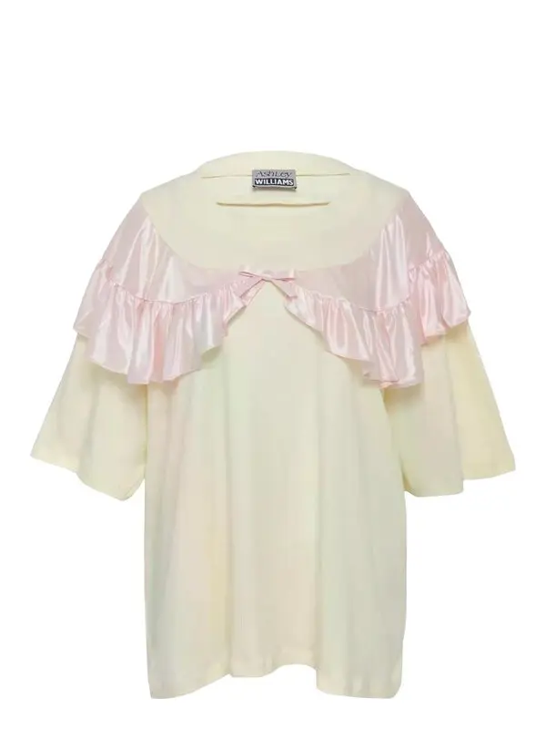 Ashley Williams Ruffled Curtain T-shirt - Neutrals