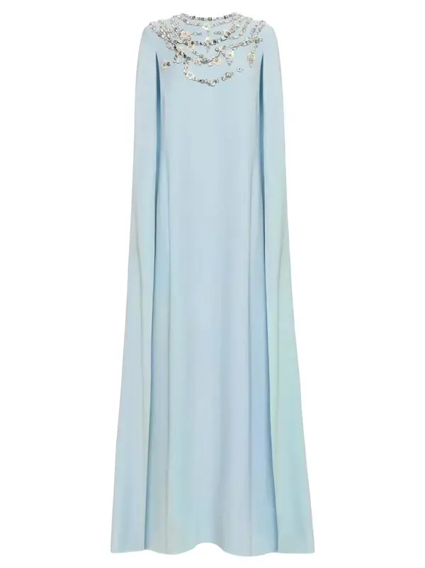 Oscar De La Renta Embellished Floor-length Dress - Blue