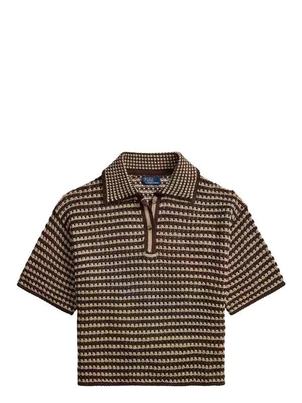 Polo Ralph Lauren Striped Short-sleeve Polo Top - Brown