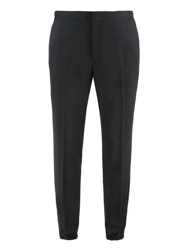 Zegna Pressed-crease Trousers - Black