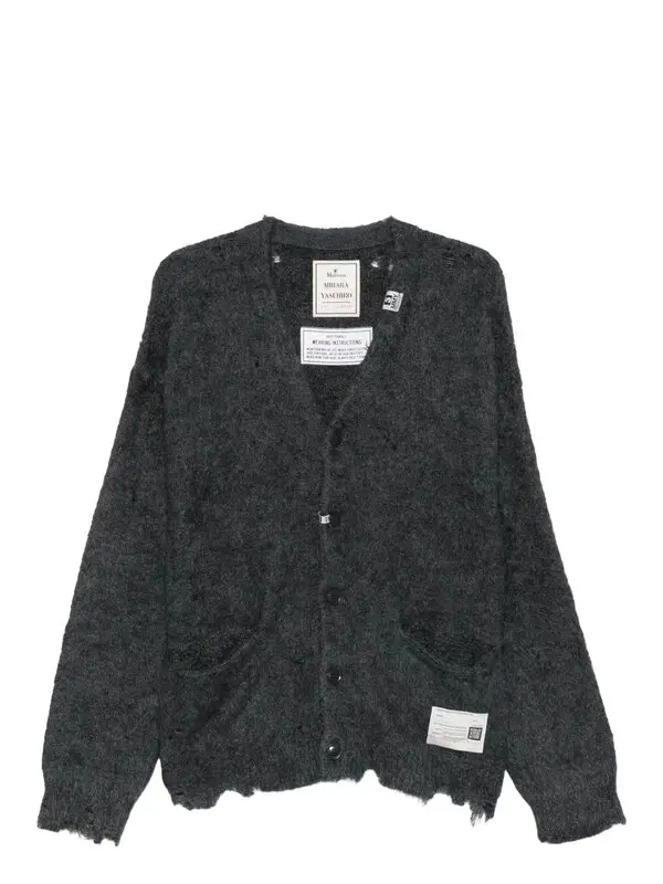 Mihara Yasuhiro Pocket Distressed Cardigan - Grey
