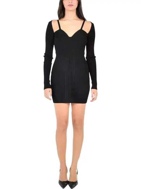 NENSI DOJAKA Long-sleeve Mini Dress - Black