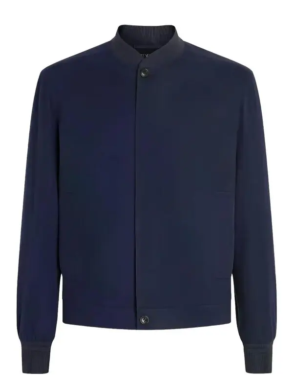 Zegna Button-detailed Cashmere Coat - Blue