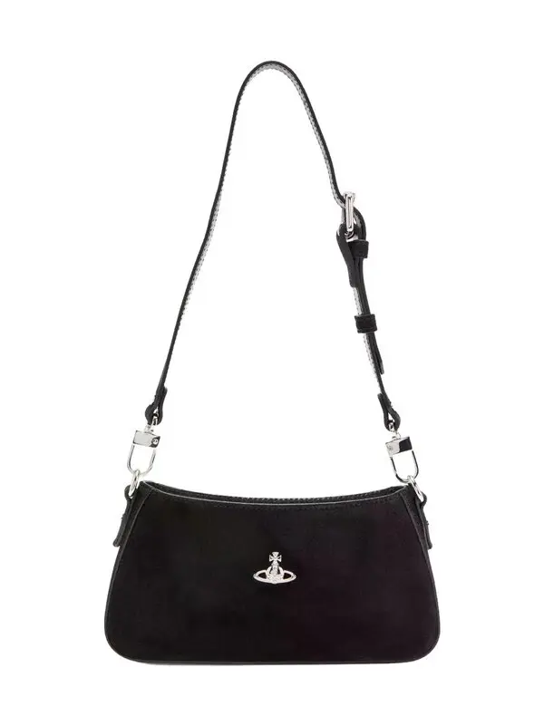 VIVIENNE WESTWOOD Tasha Suede Shoulder Bag - Black