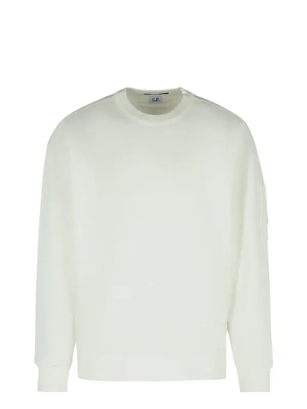 C.P. COMPANY Emerized Cotton Sweatshirt - White