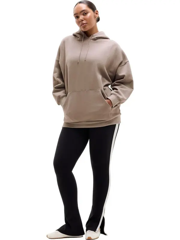 Athleta Forever Fleece Oversized Hoodie - Mortar Mushroom