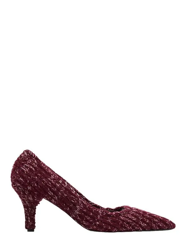 Prada 85mm Knitted Pointed-toe Pumps - Dark Red