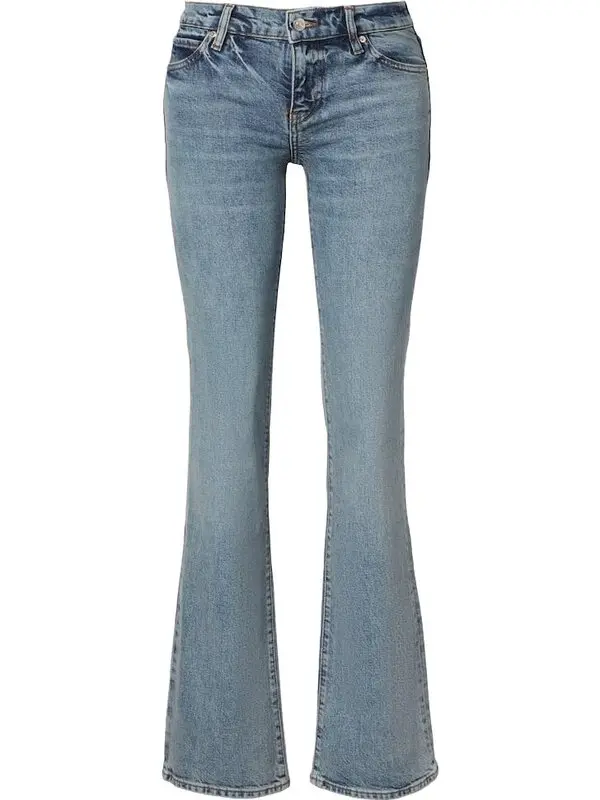 FRAME Le Pixie Low-rise Flare Jeans - Blue