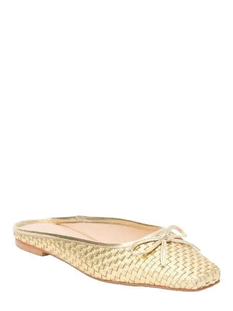 Matisse Remy Square Toe Mule - Gold Weave
