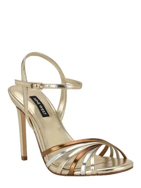 Nine West Meripen Ankle Strap Sandal - Gold Multi