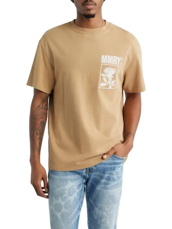 MEMORY LANE Through The Years Cotton Jersey Graphic T-shirt - Khaki