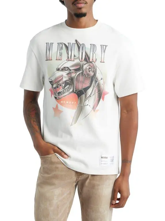 MEMORY LANE Rover Star Cotton Jersey Graphic T-shirt - Off White