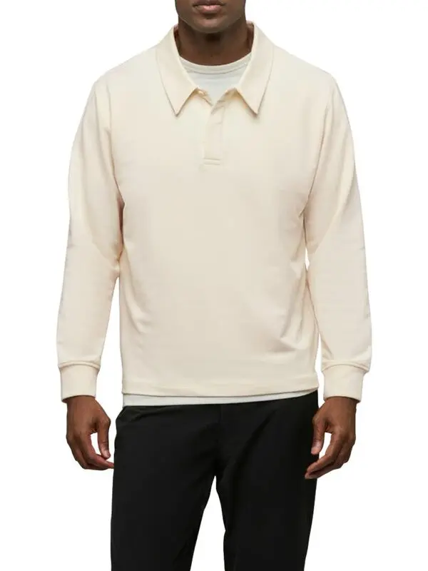 CUTS Hyperloop Long Sleeve Polo - Ivory