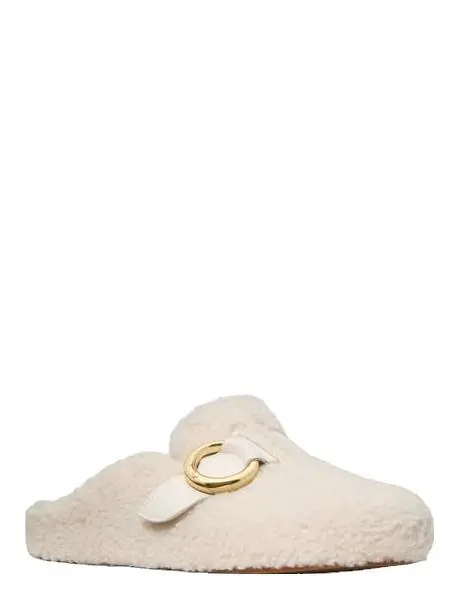 Kate Spade New York Shearling Clogs - Natural
