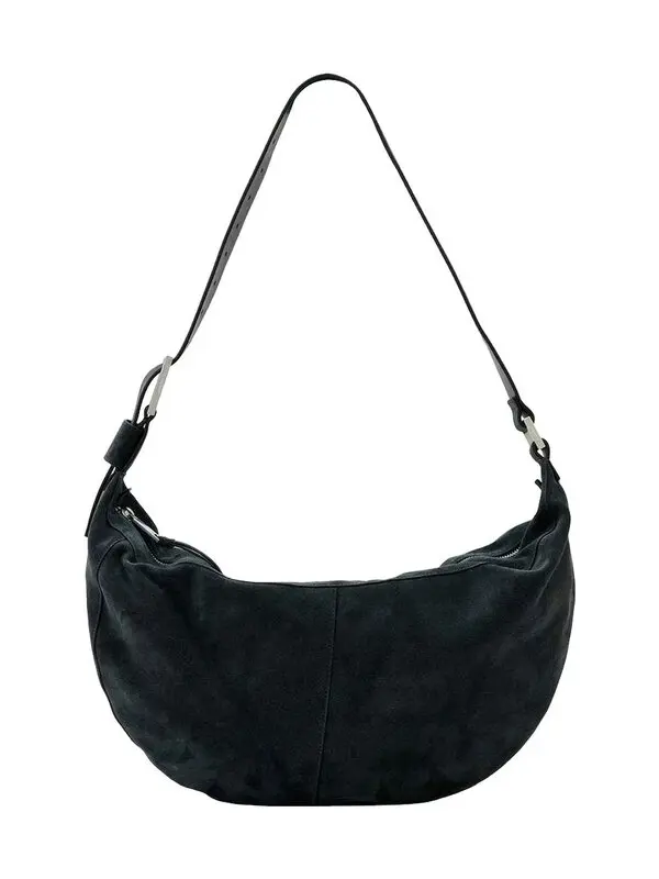 ALLSAINTS Luna Suede Shoulder Bag - Ink Blue