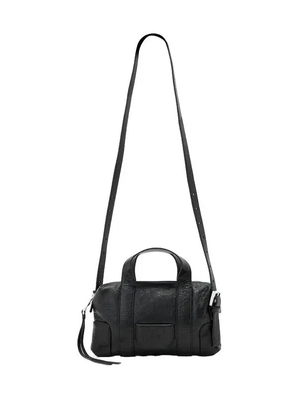 ALLSAINTS Ares G Compact Crossbody Bag - Black/silver