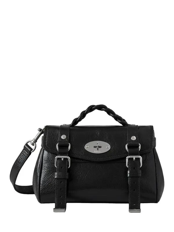 Mulberry Mini Alexa High-shine Leather Bag - Black
