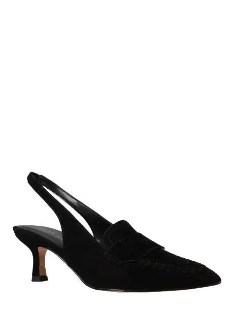 Pelle Moda Keagen Pointed Toe Slingback Pump - Black