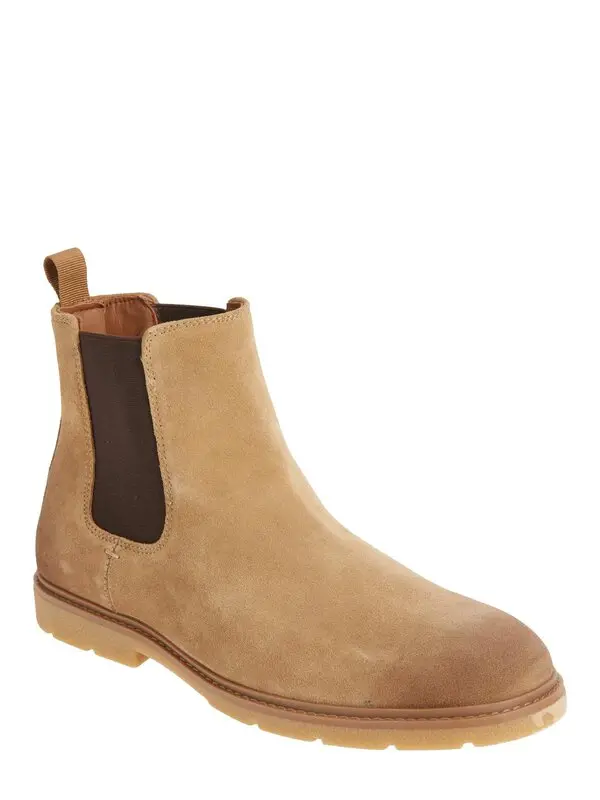 Nordstrom Lockhart Mini Lug Suede Chelsea Boot - Tan Suede