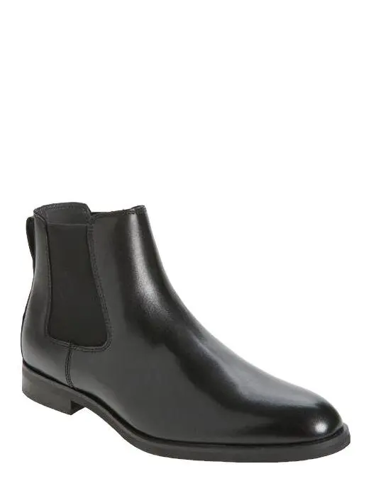 Nordstrom Elijah Polished Leather Chelsea Boot - Black