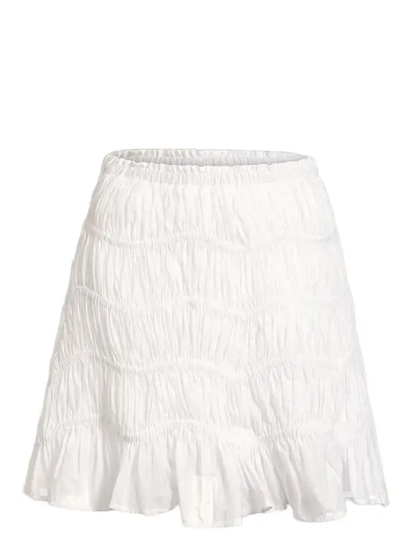 Merlette Maeva Tiered Cotton Voile Skirt - White