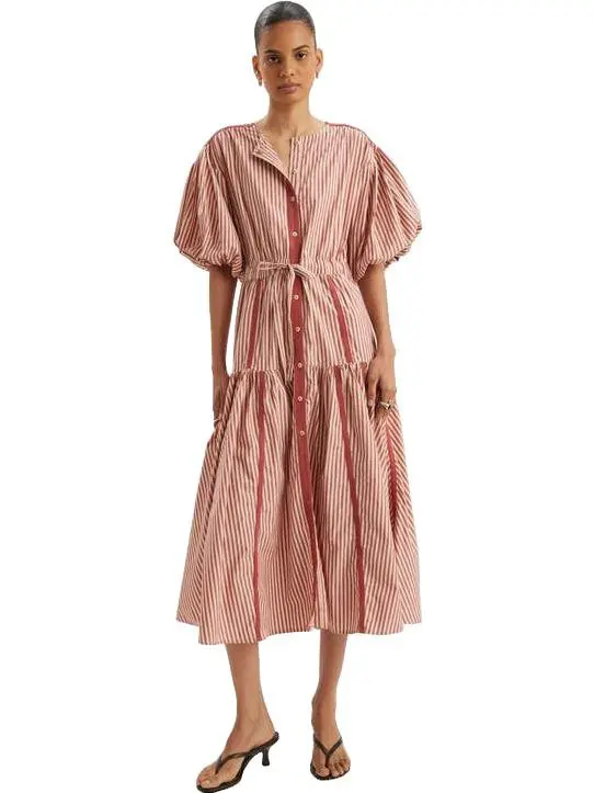 Merlette Eliane Stripe Midi Dress - Sienna Stripe